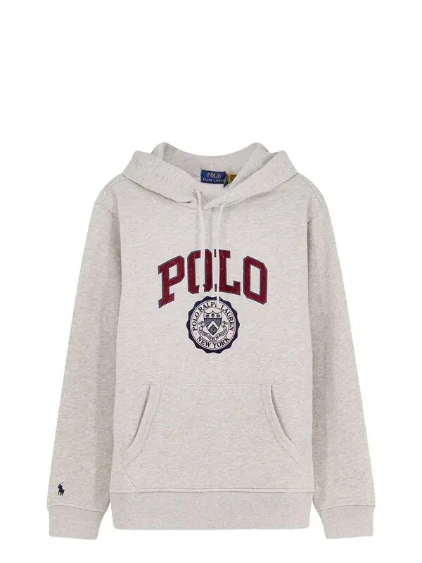 Polo Ralph Lauren Hooded Cotton Blend Sweatshirt - Grey