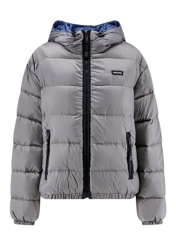 Miu Miu Recycled Material Down Jacket - Grey