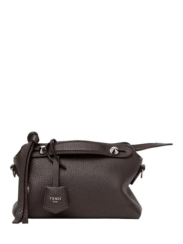 Fendi By The Way Hammered Leather Handbag - Brown