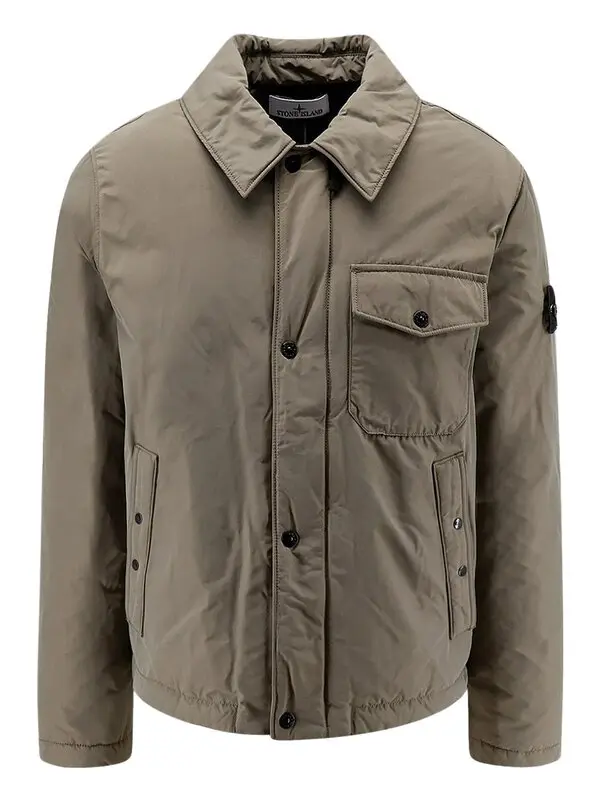 Stone Island Micro Reps Padded Nylon Jacket - Green