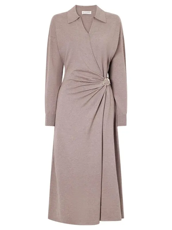 Altuzarra Ellington Draped Jersey Maxi Dress - Beige