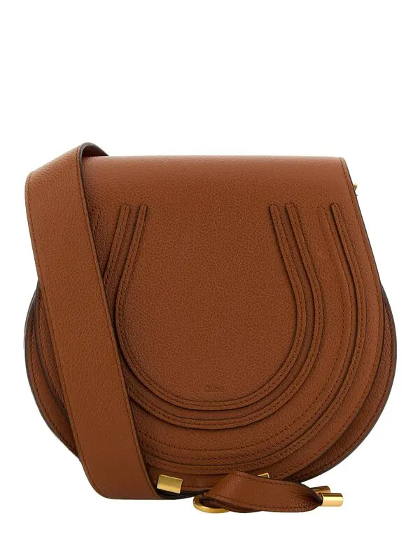 Chloé Caramel Leather Marcie Crossbody Bag - Light Brown