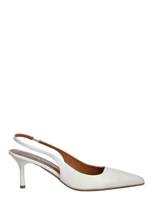 JONAK PARIS Diamantine Pointed-toe Slingback Pumps - White