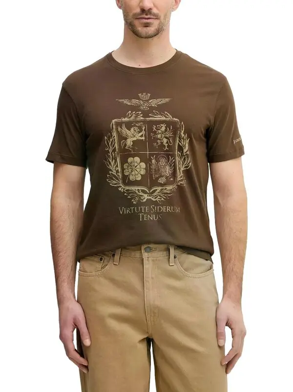 AERONAUTICA MILITARE Graphic-print T-shirt - Brown