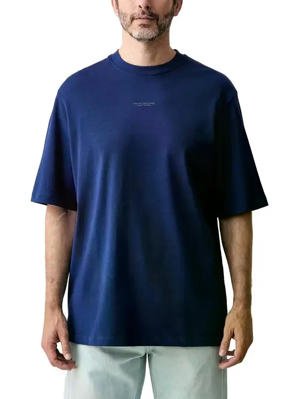 Armani Exchange Logo-print Short-sleeve Dt-shirt - Blue