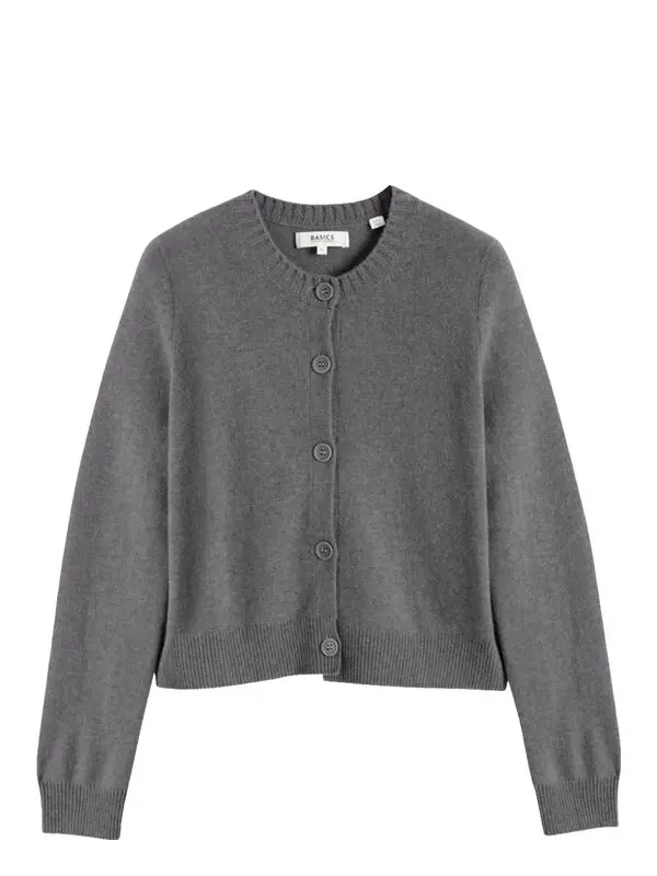 Chinti & Parker Crew Neck Cardigan - Grey