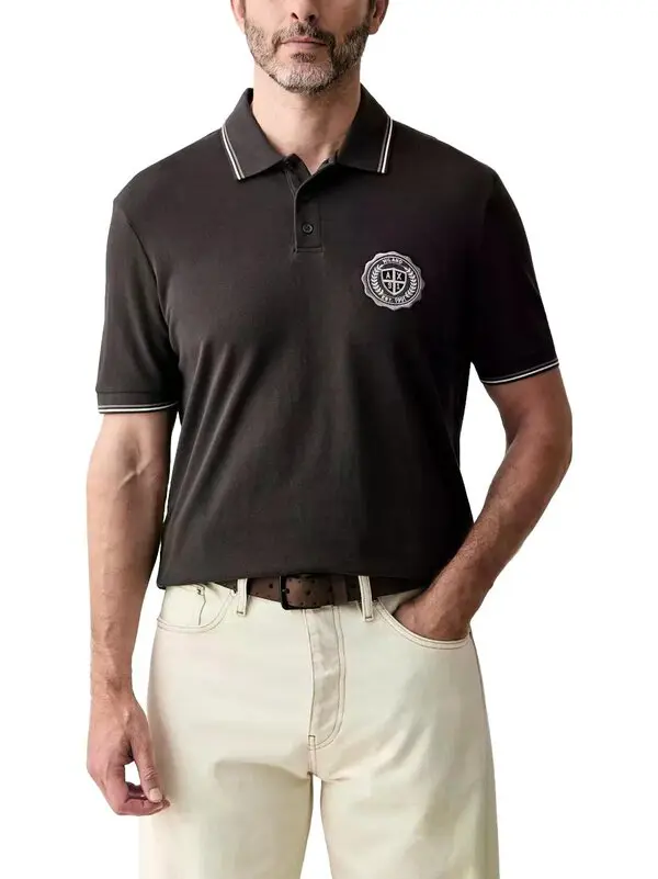 Armani Exchange Logo-detail Polo Shirt - Brown