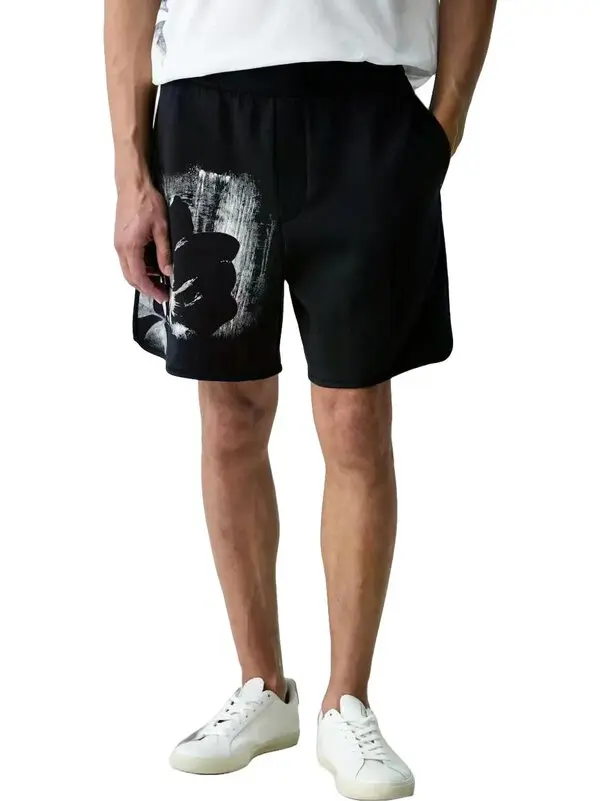 Armani Exchange Printed Shorts - Black
