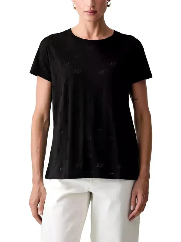 Armani Exchange Devoré-effect T-shirt - Black