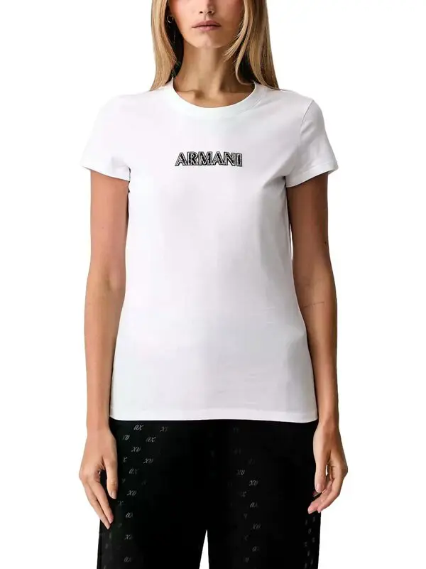 Armani Exchange Logo-embellished T-shirt - White