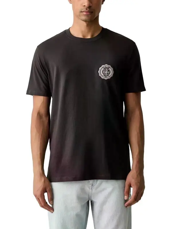 Armani Exchange Logo-patch Short-sleeve T-shirt - Brown