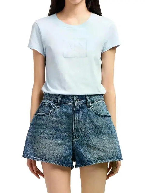 Armani Exchange Washed Shorts - Blue