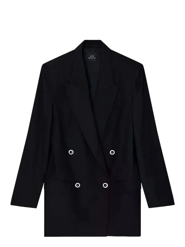 Armani Exchange Double-breasted Blazer - Black