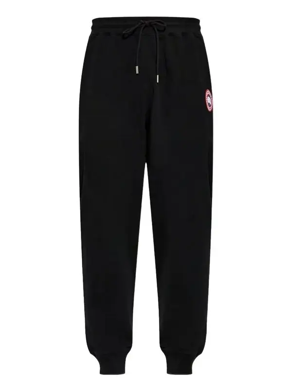 Canada Goose Loon Logo-patch Drawstring Cotton Track Pants - Black