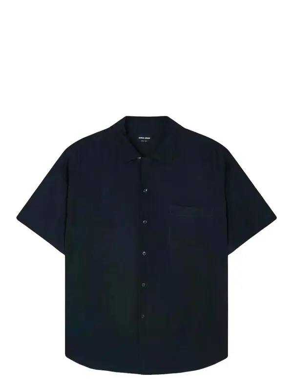 Giorgio Armani Short-sleeve Chest-pocket Shirt - Black