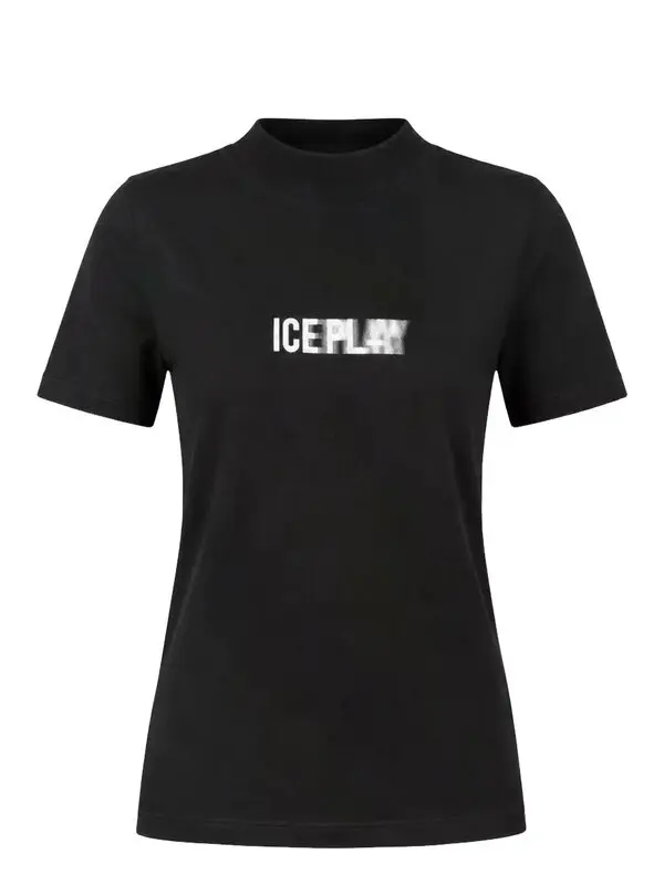 Iceberg Logo-print High-neck T-shirt - Black
