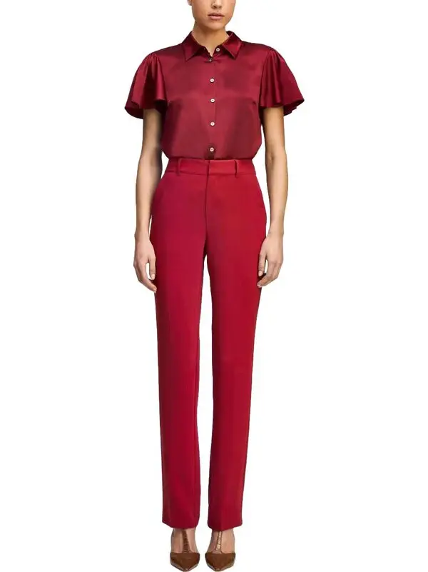 Cinq À Sept Kerry Pressed-crease Trousers - Red