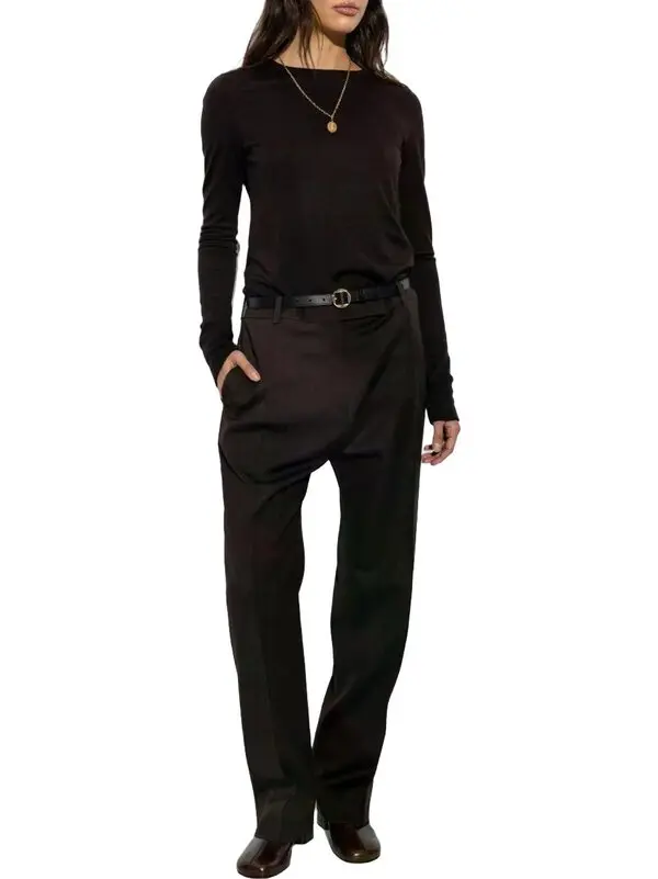 Studio Nicholson Malin Long Sleeve Wool Sweater - Black