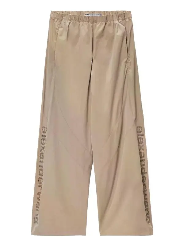 Alexander Wang Perforated Logo Mid-rise Track Pants - Neutrals