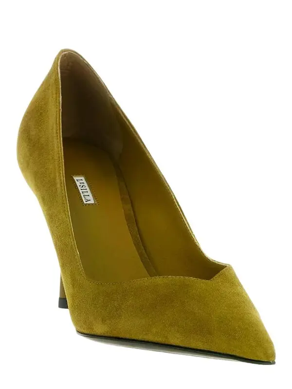 LE SILLA Vivienne V-neck Stiletto Pumps - Green