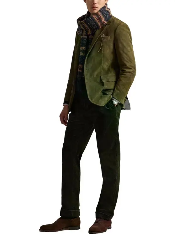 Polo Ralph Lauren Double-pleated Corduroy Trousers - Green