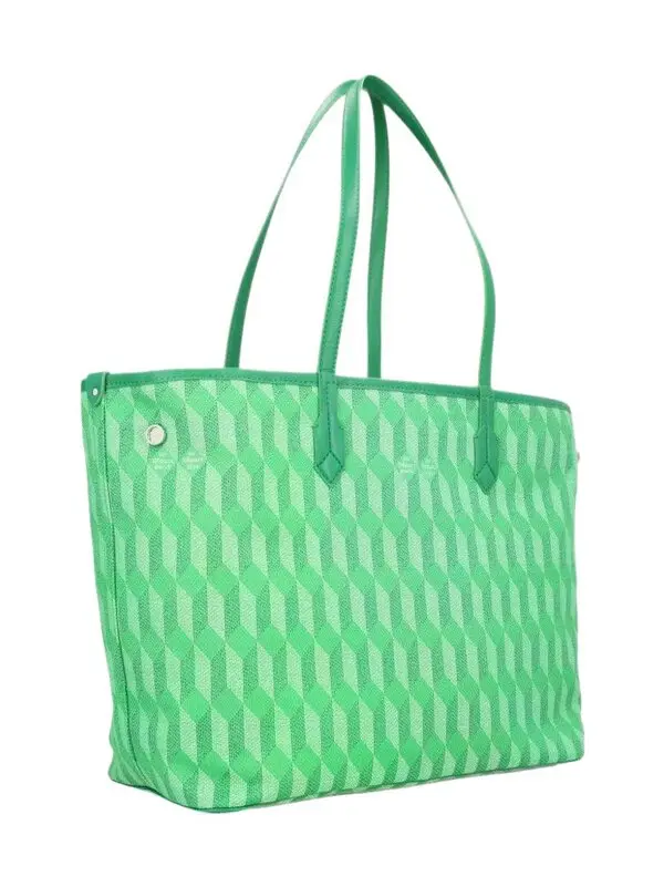 AU DEPART Tote. 47 Jacquard Coated-canvas Tote Bag - Green