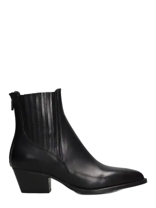 FABIO RUSCONI Pointed-toe Zip-fastening Ankle Boots - Black