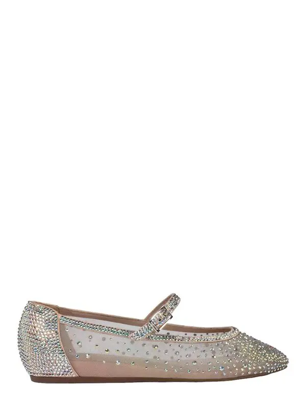 LE SILLA Nicole Crystal-embellished Ballet Flats - Neutrals