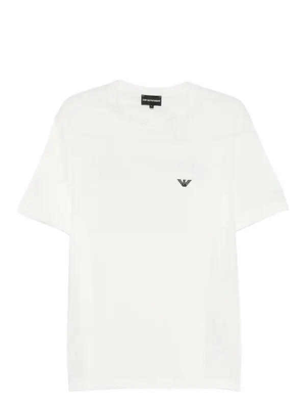 Emporio Armani Logo-print Crew-neck T-shirt - White