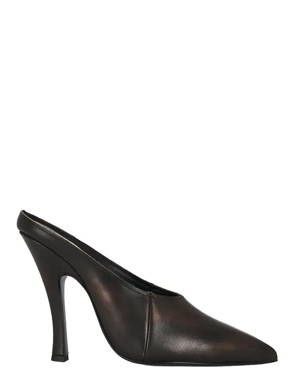 Magda Butrym Leather Mule Heel - Brown