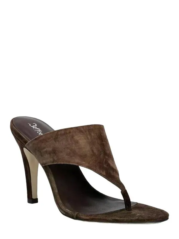 Jeffrey Campbell Marilla Suede Thong-strap Sandals - Brown