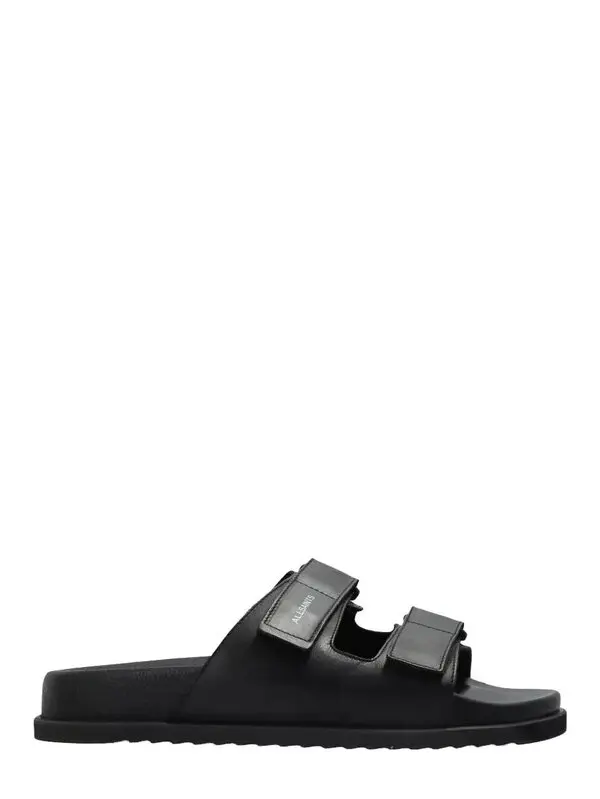 ALLSAINTS Grained Texture Double Touch-strap Sandals - Black