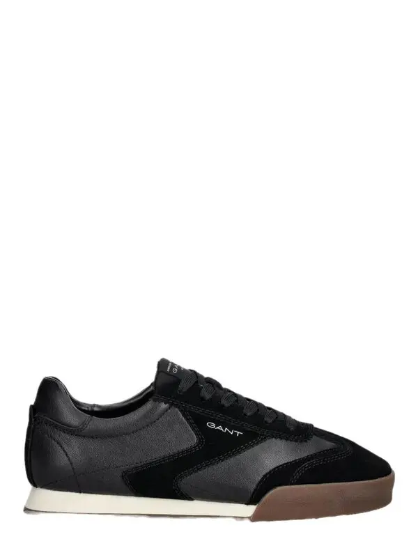Gant Panelled Leather Sneakers - Black