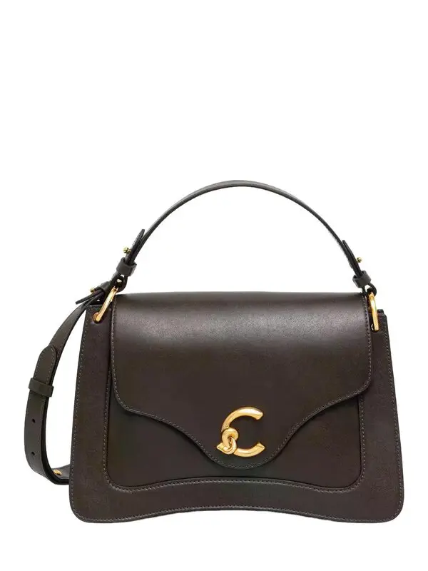 COCCINELLE Logo-plaque Leather Shoulder Bag - Brown