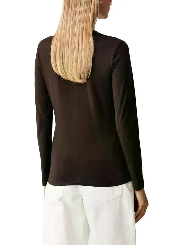 Armani Exchange Logo-print Long-sleeved T-shirt - Brown