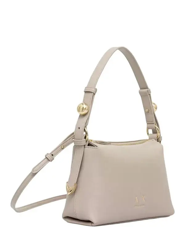 Armani Exchange Logo Detail Shoulder Bag - Neutrals