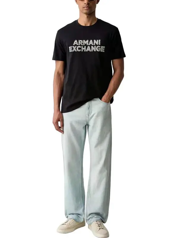 Armani Exchange Logo-print T-shirt - Black