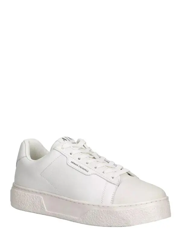 Armani Exchange Low Top Leather Sneakers - White
