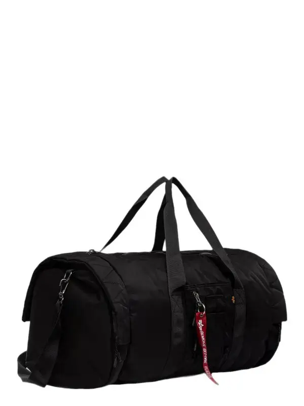 Alpha Industries Quilted-trim Logo-print Holdall - Black