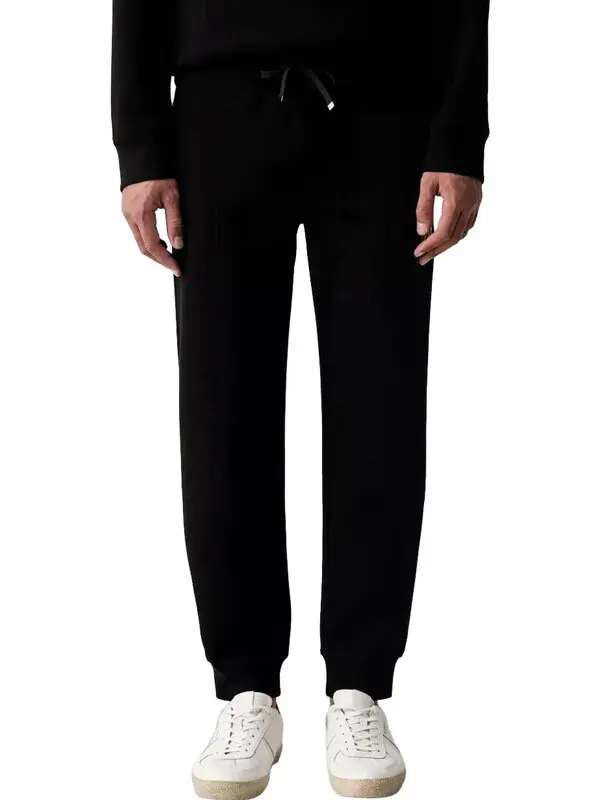 Armani Exchange Logo-embroidered Drawstring Track Pants - Black