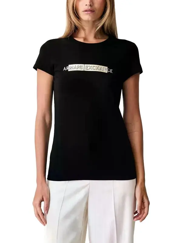 Armani Exchange Logo-print T-shirt - Black
