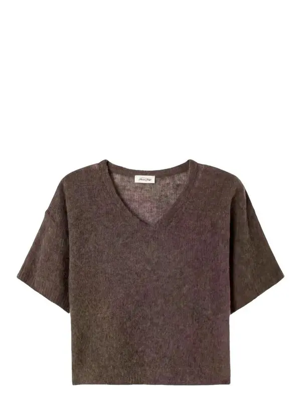 American Vintage Bodyrow V-neck T-shirt - Brown