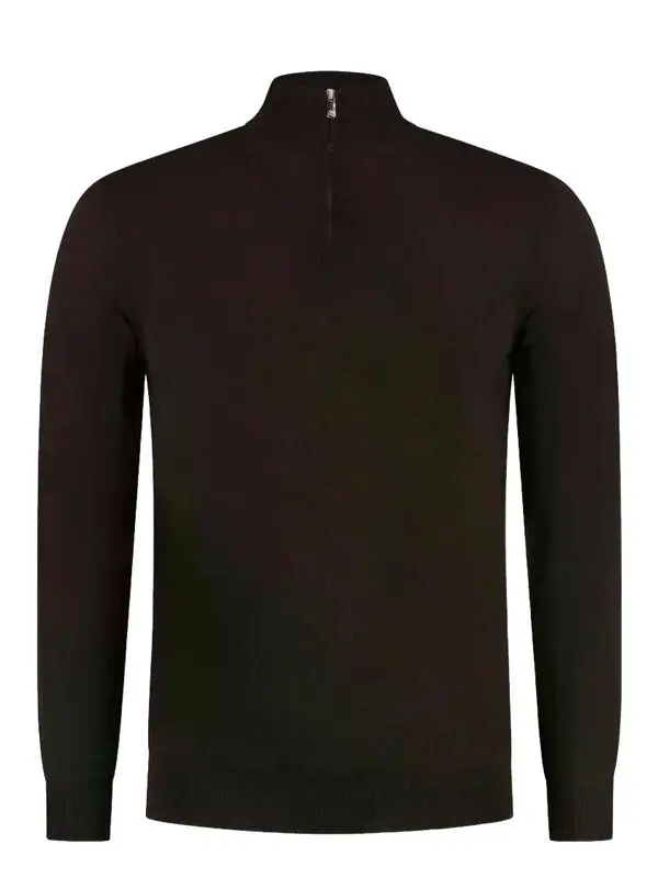 Marco Pescarolo Quarter-zip Knitted Sweater - Brown