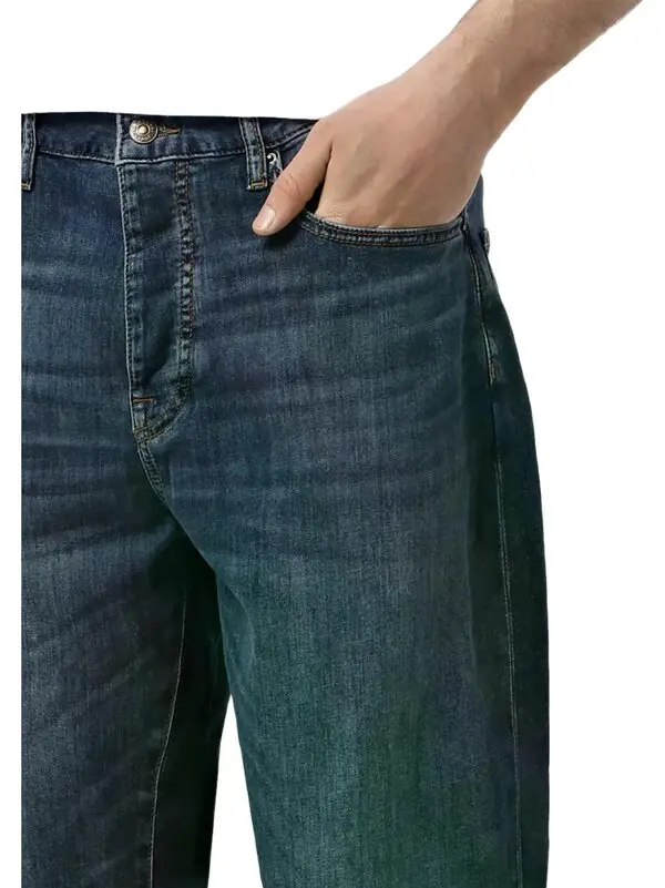 Armani Exchange Faded Effect Jeans - Blue
