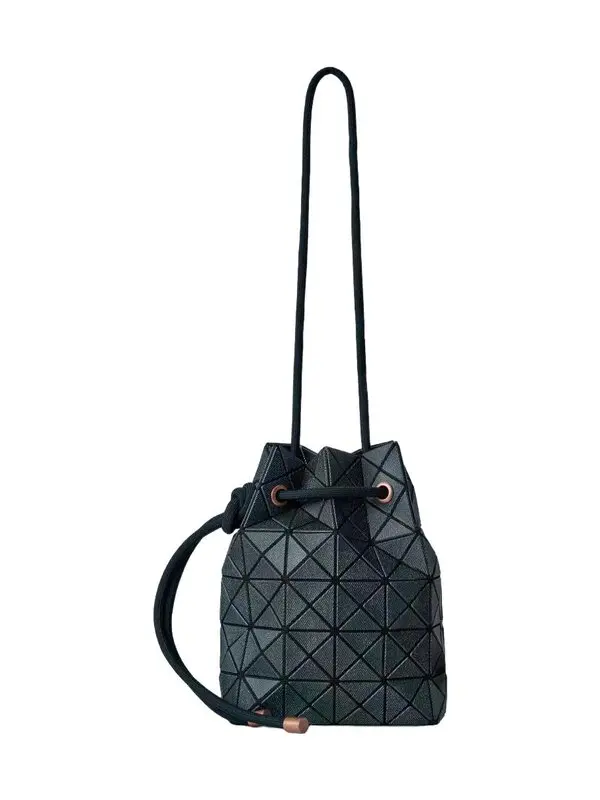 Issey Miyake Wring Denim Geometric-panel Shoulder Bag - Black
