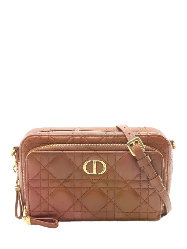 Dior 2000s Cannage Caro Shoulder Bag - Brown