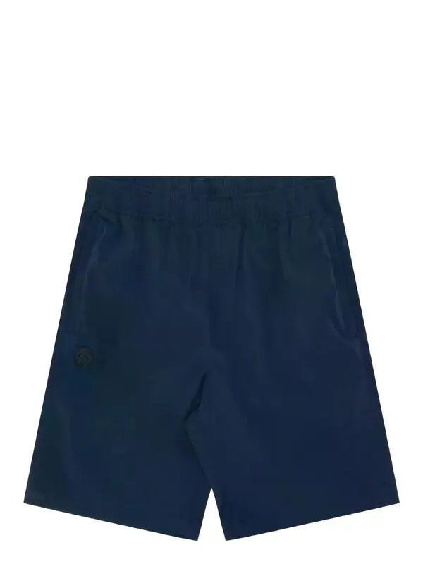 AAPE BY *A BATHING APE Moonface Logo Patch Shorts - Blue
