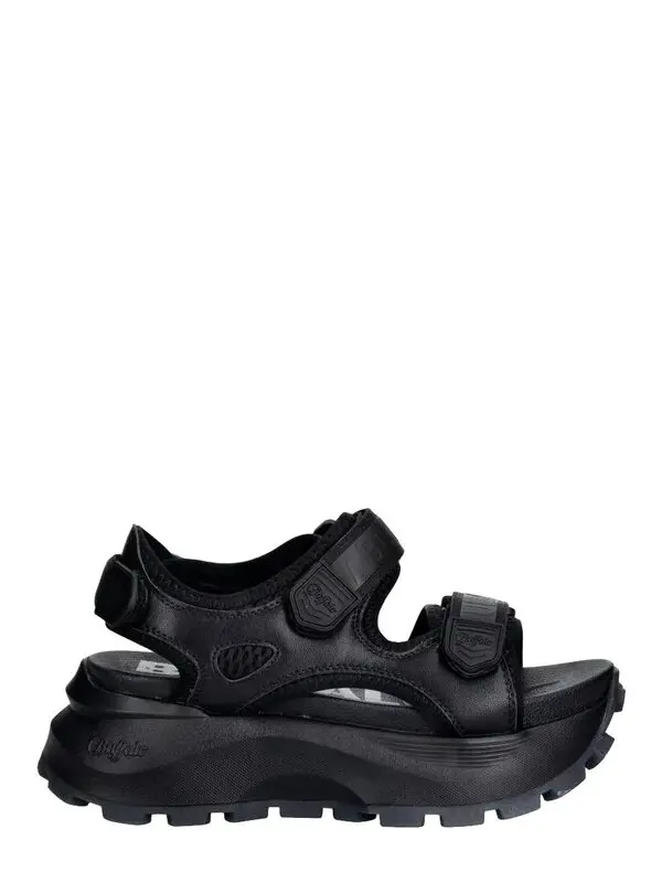 BUFFALO Manhatten Platform Sandals - Black
