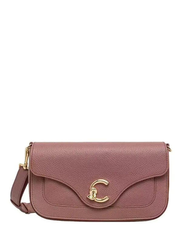 COCCINELLE Medium C-me Logo-plaque Leather Shoulder Bag - Pink