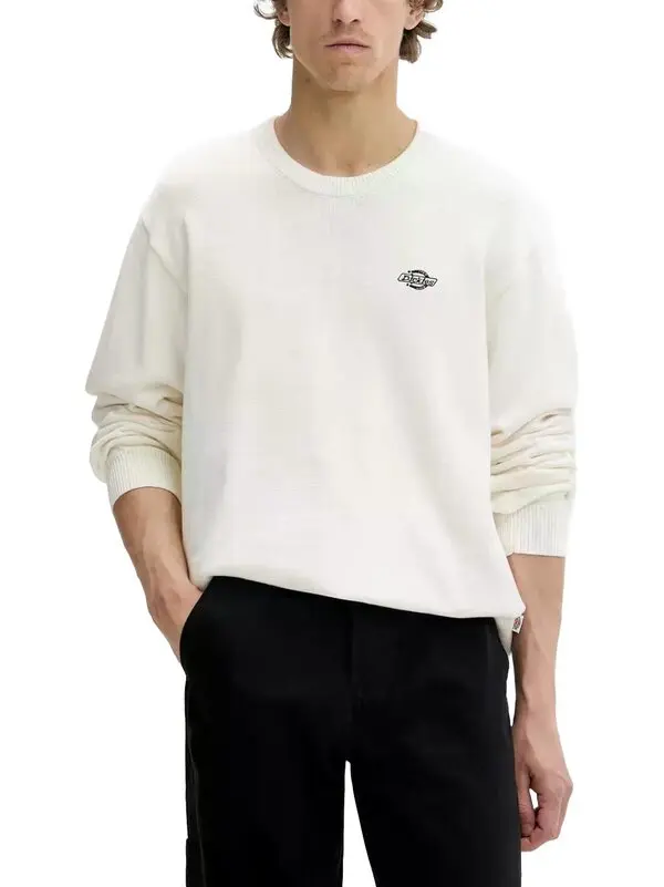 Dickies Summerdale Logo-embroidered Crew Neck Sweater - Neutrals